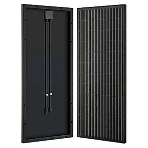 Solar Panel, 100w 12v Monocrystalline High-Efficiency Solar Panel, Module with Connector (Panel Only, Compact Design)…