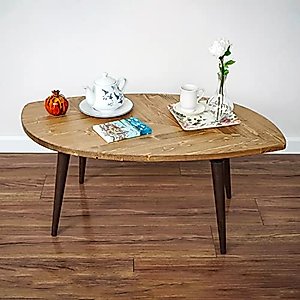 Modern Center Table | Spruce Tree Coffee Table | Modern Table | Modern Living Room Furniture | Wooden Furniture (L_Dark)