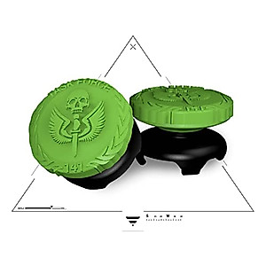 KontrolFreek Call of Duty: Modern Warfare II Performance Thumbsticks for Xbox One and Xbox Series X | 2 High-Rise, Hybrid/Flat | Black/Green