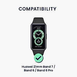 kwmobile Strap Set compatible with Huawei Band 6 & 6 Pro/Honor Band 7 & 6 Straps - 6x TPU Silicone Replacement Wristband - Multicolor
