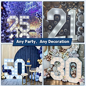 imprsv 3FT Marquee Numbers, Light Up Numbers, Marquee Numbers 1, Cool White Light Up Numbers for Party, Big Numbers for 1st 16st 21st Birthday Party Decorations,Large Cardboard, Anniversary Decor