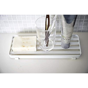 Yamazaki Home Tower bathroom trays, One Size, White