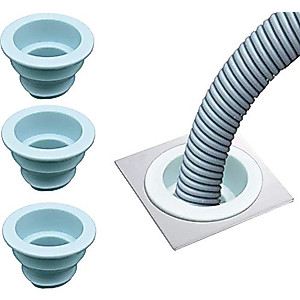 3 Pack Drain Pipe Seal Ring, Drain Pipe Hose Deodorant Silicone Plug Sewer Seal Ring For Washing Machine Laundry Room Bathroom Bathtub