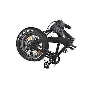 OVERFLY Hummer 20"x4"Fat Tire Electric Folding Bike for Commuter with 500W Bafang Motor, 48V/10.4A Battery, 7 Speed,Front Suspension Fork