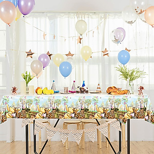 CORODER 3PCS Winnie Party Tablecloth Baby Shower Table Cover Party Supplies for Boys Girls Newborn Birthday Decorations