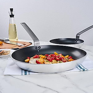 Restaurantware Met Lux 16 Inch Frying Pan, 1 Induction-Ready Cooking Pan - No-Stick, Compatible With All Cooktops, Aluminum Skillet, Oven-Ready, Ergonomic Handle