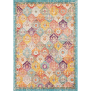 Unique Loom Penrose Collection Area Rug - Blake (9' 10" x 13' 11" Rectangle, Multi/ Blue)