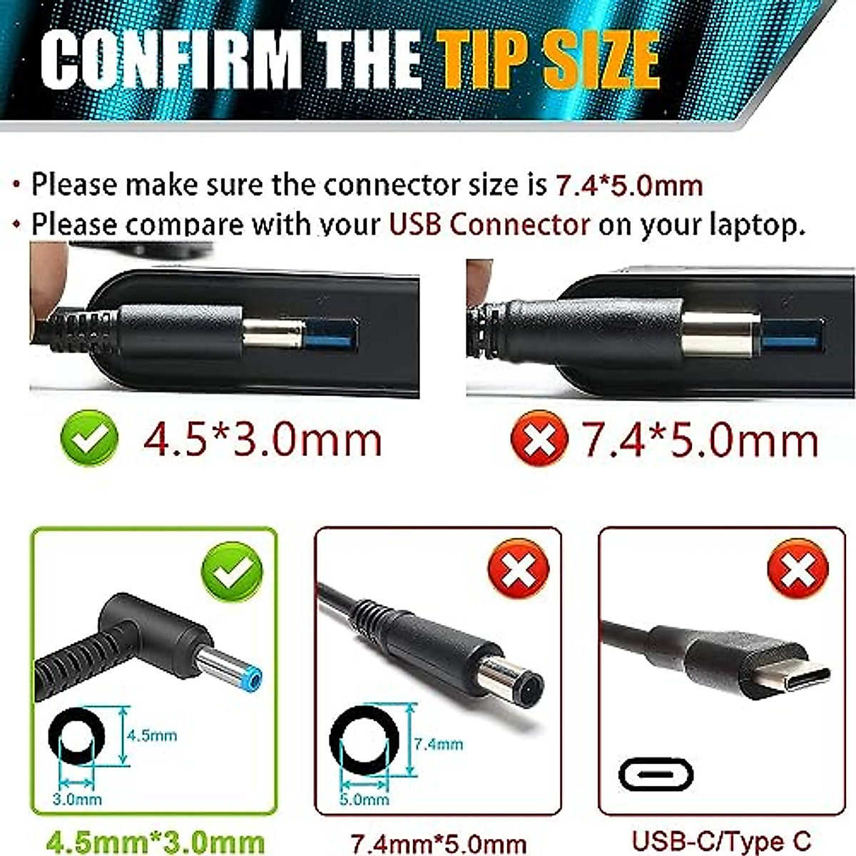 200W AC Adapter Laptop Charger Compatible with HP OMEN Pavilion Gaming 15 17 Envy 15 2020 TPN-DA10 L00818-850 TPN-LA21 L73385-001 ADP-200HB B OMEN 15 15t 17 17t Power Supply Cord