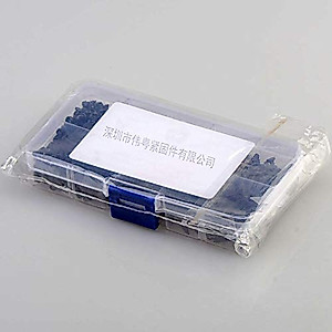 Black Pan Head Tapping Screws Set M3x6/8/10/12/16/18/20 Carbon Steel for Laptop for Computer Screw Screw Kit 500 Pcs/Set SCRW-020023