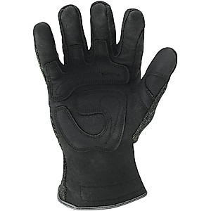 Ironclad HEATWORX REINFORCED; Heat and Cut Resistant Gloves, Palm Heat Protection Rated up to 450°F, (1 Pair), Black