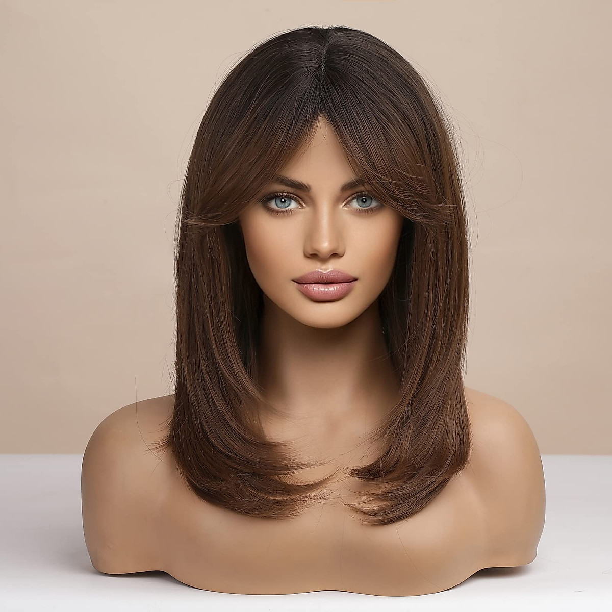HAIRCUBE Layered Wigs for Women Synthetic Wig