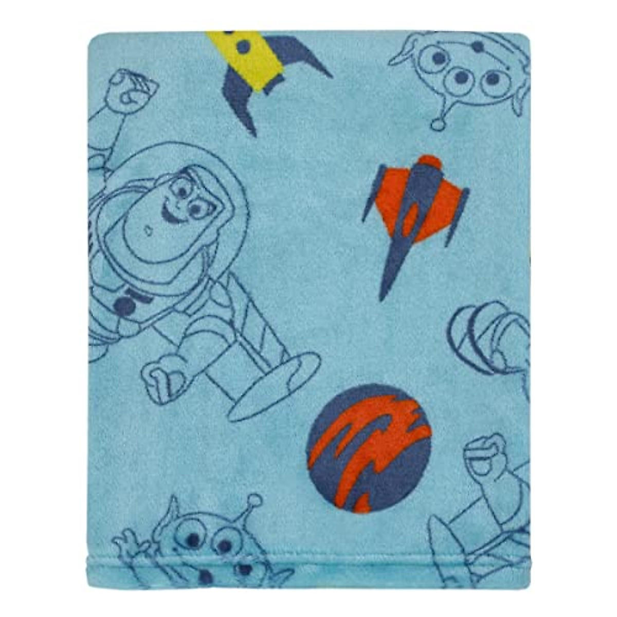 Disney Toy Story Aqua, Lime and Orange Buzz Lightyear Super Soft Baby Blanket