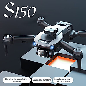 S150 Drones With Camera For Adults 4k Hd Auto Return Intelligent Obstacle Avoidance One-Touch Take-Off And Landing Beauty Shot Dron (BLACK)
