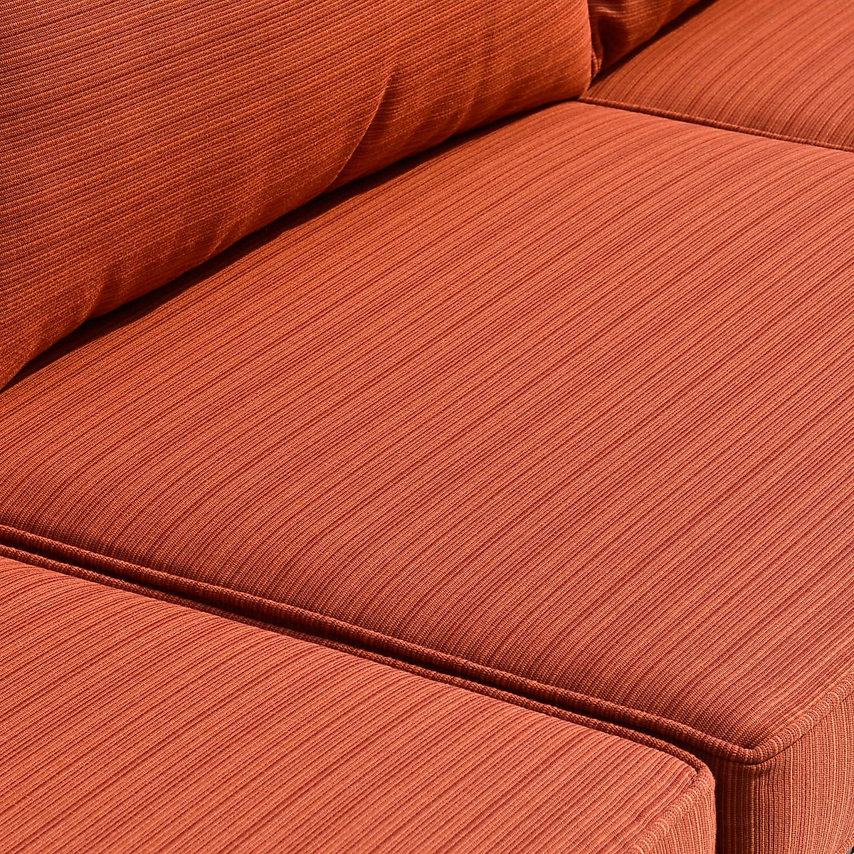 HOOOWOOO 25x25x5 Outdoor Patio Furniture Cushions Replacement,5" Thick Seat Back Chair Cushions Set,Zipper Olefin Sofa Loveseat Cushions for Patio Outdoor Furniture,Orange Red