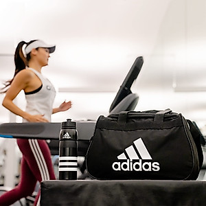 adidas Diablo Small Duffel, Sports Duffle Gym Bags for Men or Women, Intense Pink/Black, One Size