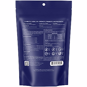 DNA PET Synbiotic Chew for Dogs - Probiotic & Collagen Blend for Gut, Joint & Skin Care, Grain-Free, Air-Dried, Handcrafted in The USA, for All Dogs 12+ Weeks, 8 Oz