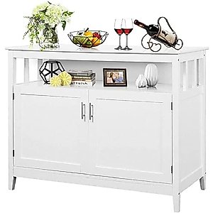 Goplus Sideboard Buffet Cabinet, White