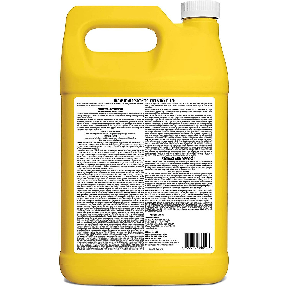 Harris Flea and Tick Killer, Liquid Spray with Odorless and Non-Staining Extended Residual Kill Formula (2-Pack, Gallon)