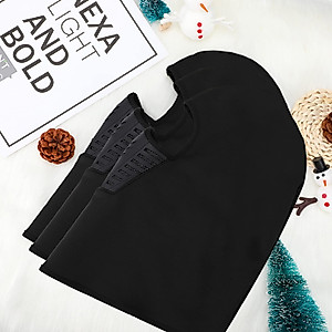 3 Pieces Winter Masks for Men Windproof Balaclava Ski Mask Face Mask for Snowboard Motorcycle Riding Cold Weather Cycling (Black)