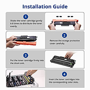 TN227 TN223 High Yield Toner Cartridge TN 227 Compatible for Brother TN-227 TN 223 for MFC-L3750CDW MFC-L3770CDW HL-L3290CDW HL-L3210CW HL-L3230CDW MFC-L3710CW Printer (4 Pack)