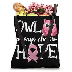 Owl Hope Breast Cancer Inspirational Awareness Gifts Tote Bag