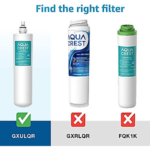 AQUA CREST GXULQR, FQK1R Under Sink Replacement Filter, Replacement for Hexagonal Head GE SmartWater GXULQR, GXULQK and GXK140TNN, 2K Gallons (Pack of 2)