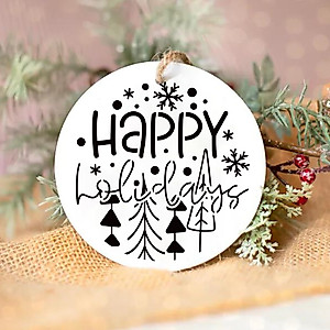 Christmas Stencils for Painting on Wood Small Cookie Christmas Tree Ornaments Mini Reusable Christmas Stencils for Kids Crafts Supplies Glass Home Party Decorations Supplies (24 Christmas 4inround)