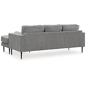 Signature Design by Ashley Hazela Contemporary Sectional Sofa Couch with Chaise Lounge, Gray