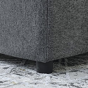 EZLUX Upholstered Modular Sofa Set, L-Shaped Sectional Couch with Ottoman for Living Room Apartment, Gray