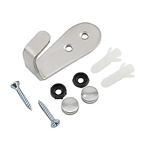 Ulifestar Stainless Steel Coat Hooks, Heavy Duty Metal Hooks for Hanging Towels Keys Hats,Kitchen Bathroom Wall Mounted Hanger Hooks Indoor and Outdoor Hooks with Installation Screws 8 Pack