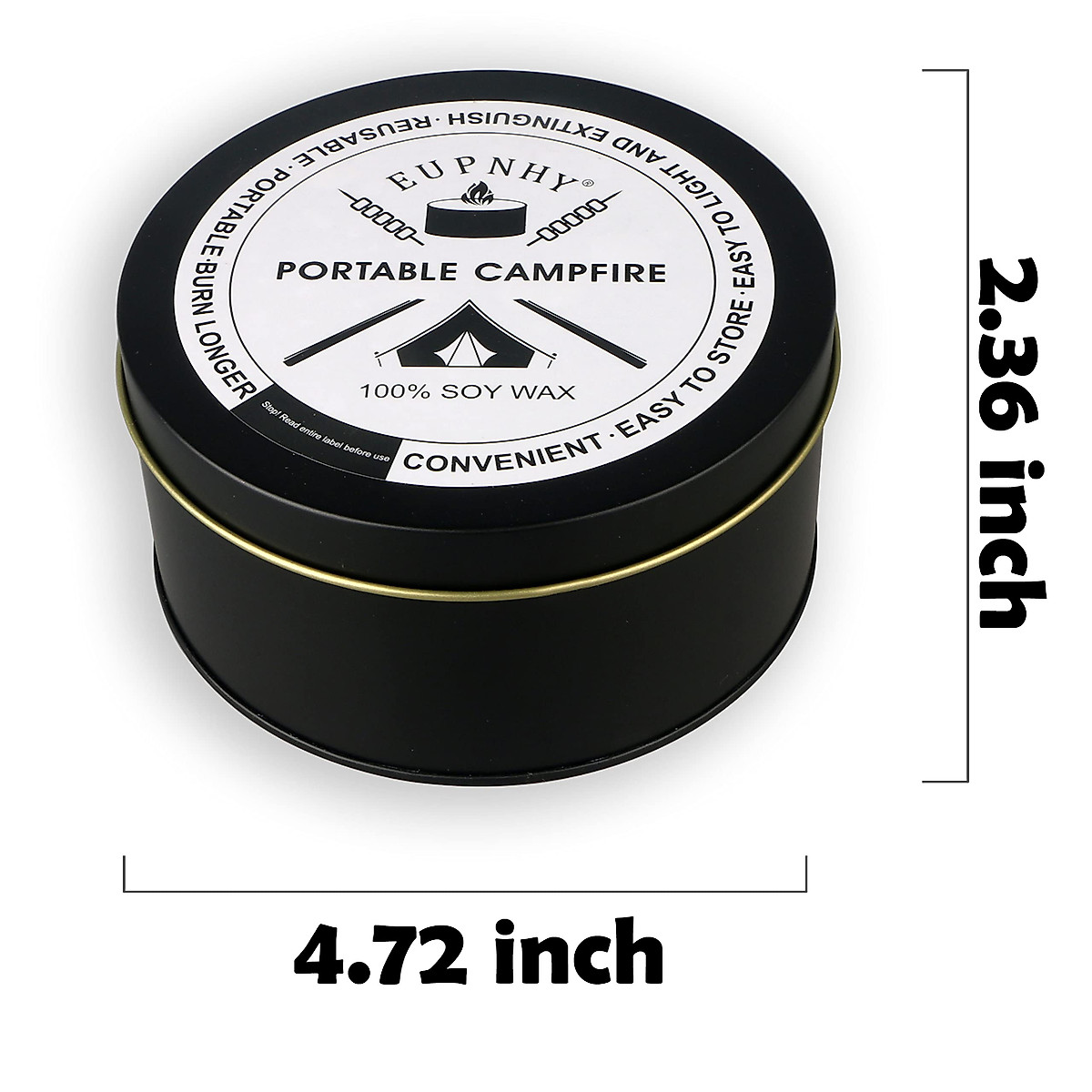 EUPNHY Portable Campfire | Portable Fire Pit | Smores Maker | Lightweight and Portable | 3-5 Hours of Burn Time | Convenient-No Wood-No Embers-No Hassle | Great Gifts for Picnics, Camping and More.