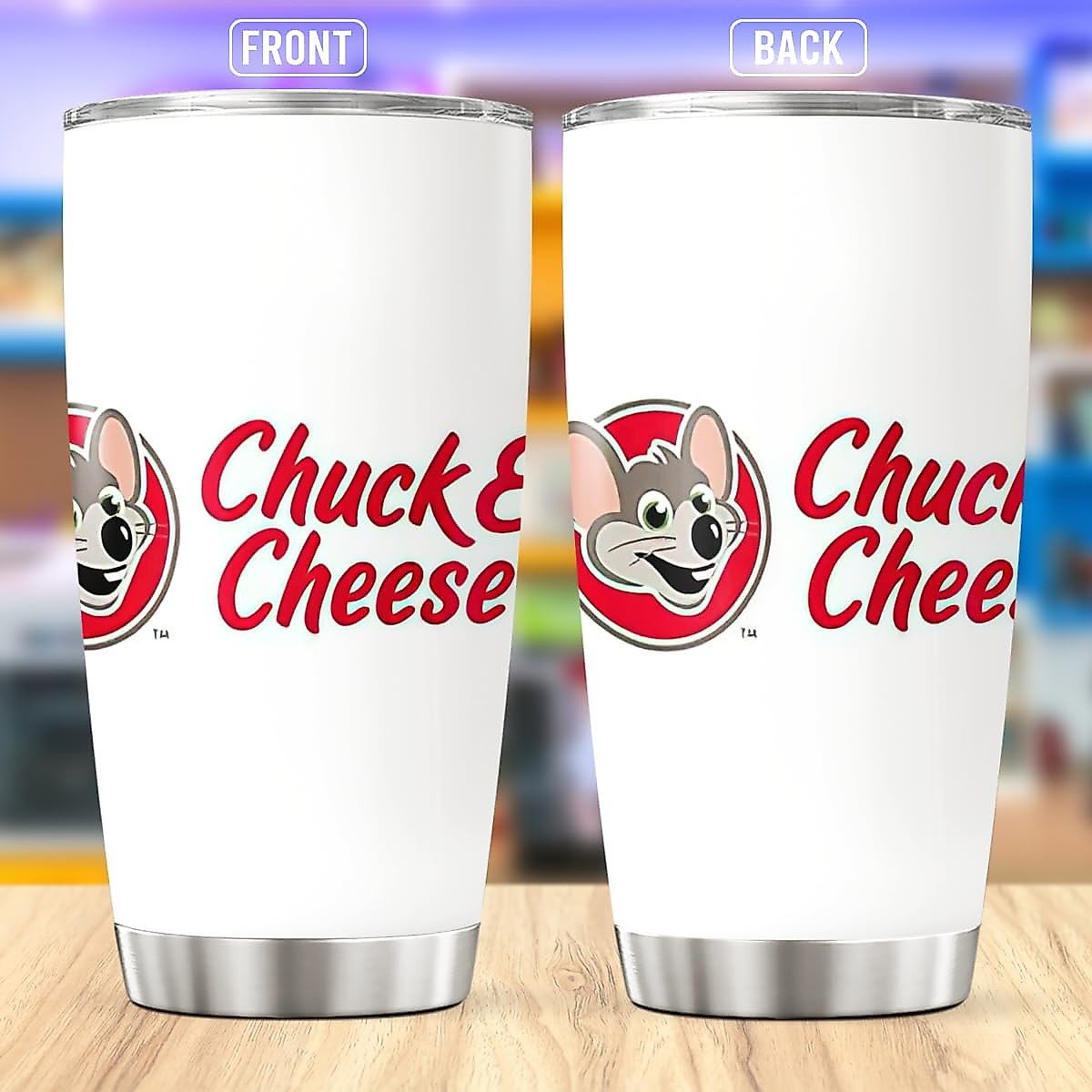 Tumbler Chuck 20 30 Oz E Coffee Cheese Stainless Insulated Steel