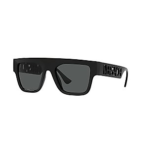 Versace Man Sunglasses Black Frame, Dark Grey Lenses, 53MM