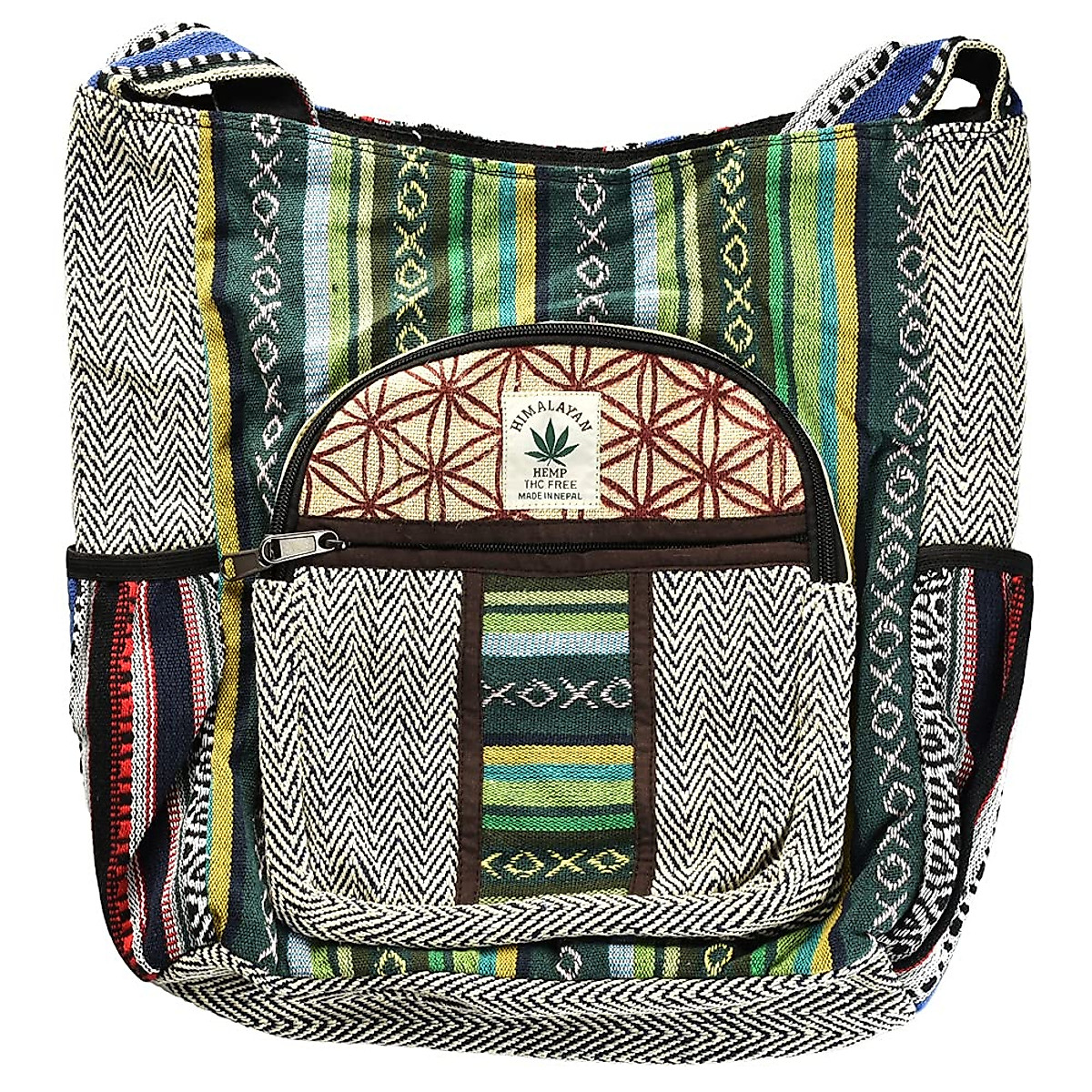 ThreadHeads Multi-Pattern Zippered Shoulder Bag - 11" x 13"