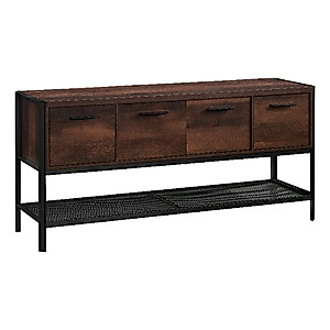 Sauder Briarbrook Engineered Wood and Metal Office Credenza in Barrel Oak