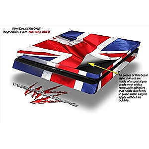 Vinyl Decal Skin Wrap compatible with Sony PlayStation 4 Slim Console Union Jack 01 (PS4 NOT INCLUDED)