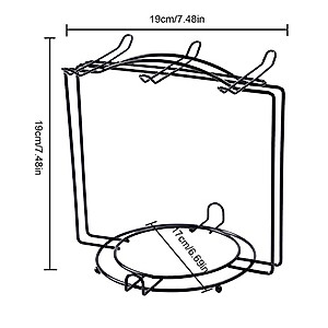 ARFUKA Coffee Mug Rack Coffee Mug Tree Coffee Mug Holder Stand Mug Tree Countertop Holder Mugs and Tea Cup Storage Rack with Small Storage Area, Holds 6 Mugs Black