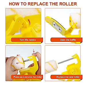 Set of 9 Paint Edger Combo Kit Paint Edger Roller Brush Multifunctional Handheld Clean-Cut Paint Edger with Extra Replacement Roller and Brush for Room Wall Ceiling Indoor Outdoor Painting (XT Style)