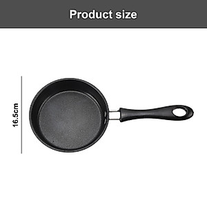SunshineFace Egg Frying Pan Nonstick Frying Pan with Lid Mini Cooking Frying Pan Stainless Steel Frying Pans Smoke- Free Camping Stone Cookware, 6. 3 inch