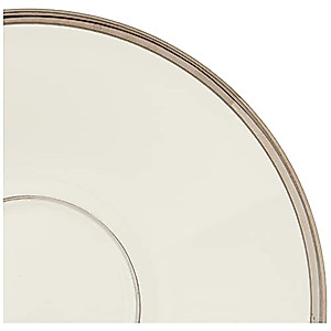 Lenox Solitaire Saucer, ivory/platinum