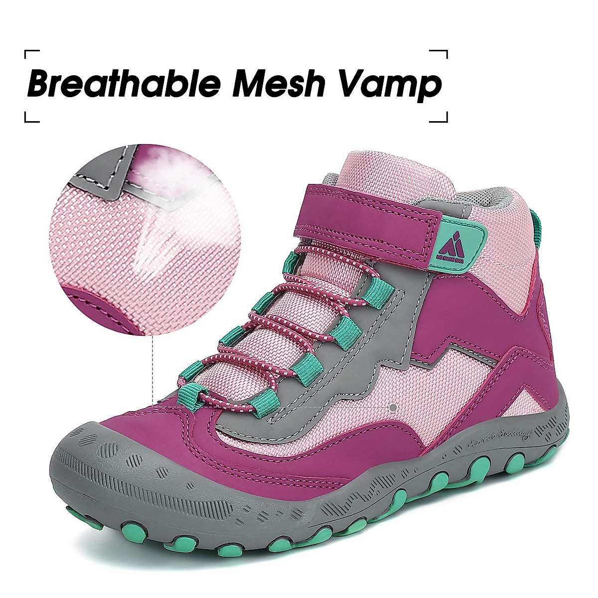 Mishansha Kids Hiking Boots Toddler Girls Boys Hiking Shoes Water-Resistant Anti-Collision Non-Slip Athletic Outdoor Trekking Boots