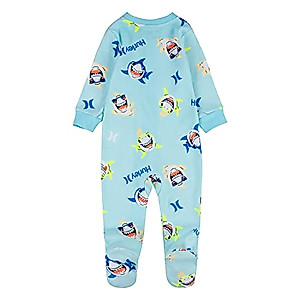 Hurley Baby Footed Coverall, Copa/Lil Shark, 3M