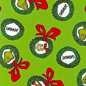 Robert Kaufman Fabrics Christmas Fabrics How The Grinch Stole Christmas Holiday Green