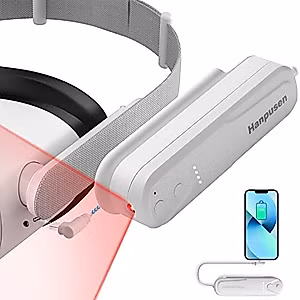 Hanpusen Battery Pack with Ir Light for Oculus Quest 2, Ir Illuminator Infrared Light with 5000mAh Charger for Quest 2 Accessories, Enhance Tracking in Dark Extended 2-4 Hours Play Time