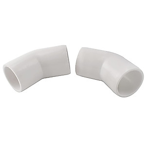 MARRTEUM 1/2 Inch 45 Degree PVC Elbow Fitting Pipe Corner Connector for Greenhouse Shed/Garden Support Structure/Storage Frame, Furniture Build Grade SCH40 [Pack of 6]