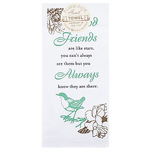 Good Friends are Like Stars 18 x 22 All Cotton Flour Bag Style Kitchen Tea Towel