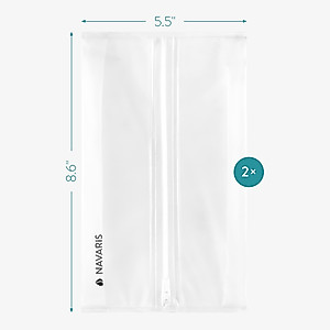 Navaris Wet Wipes Dispenser - Set of 2 Baby Wipe Travel Refillable Pouch Holder Container Bag Case - Portable Flushable Wipes Dispenser - Opaque