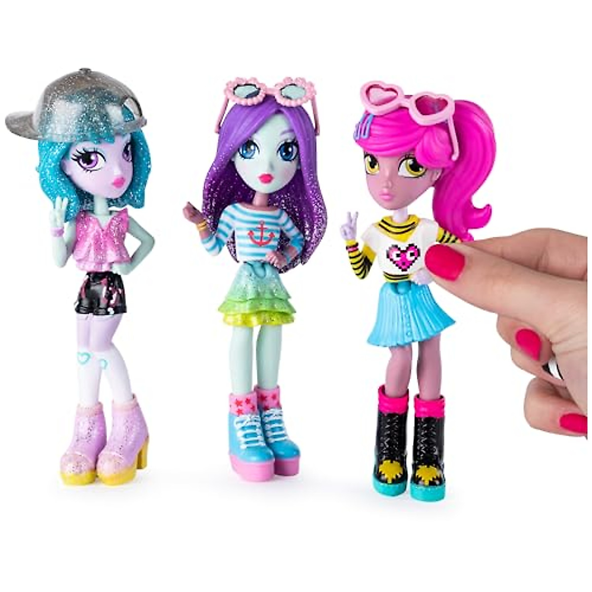 Off the Hook Style Doll 3-Pack, 4-inch Small Dolls with Mix and Match Fashions and Accessories, for Girls Aged 5 and Up, Exclusively at Amazon