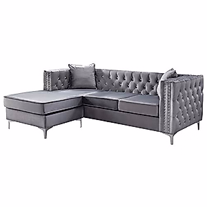 Glory Furniture Sofa Chaise, GRAY