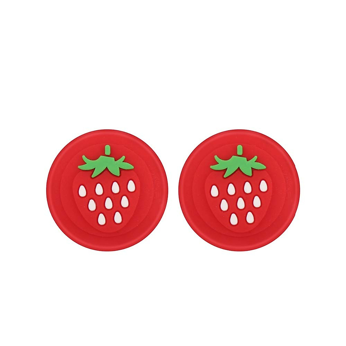 Thumb Stick Grip Cap Joystick Cover for Nintendo Switch Switch Lite Controller Thumbstick Case Colorful Strawberry 2PCS Red